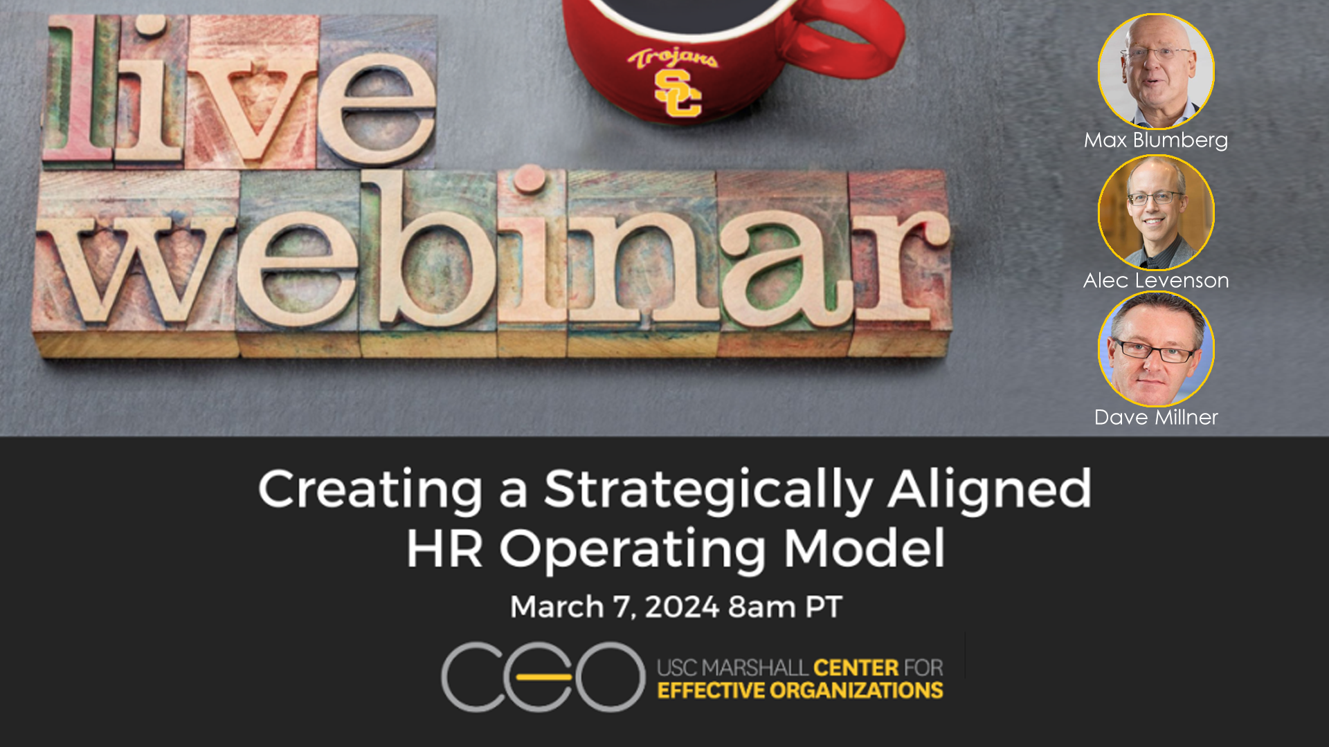 WEBINAR: Creating a Strategically Aligned HR Operating Model - USC ...